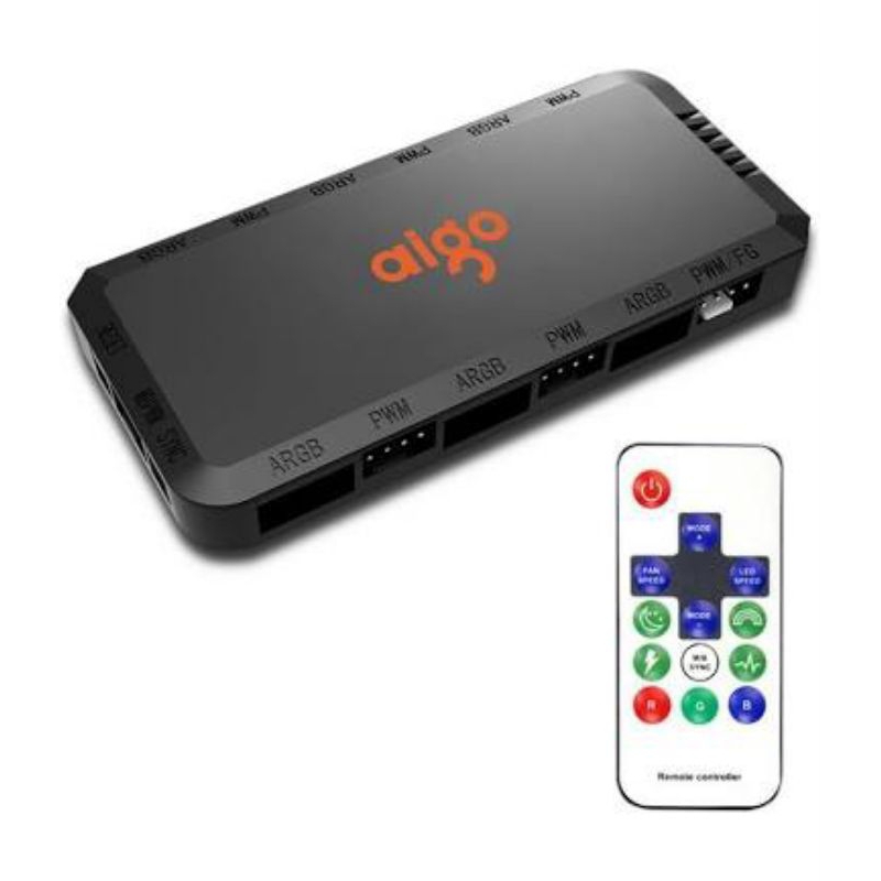 Hub e Controladora Led Argb 5v 3pin Aigo Com PWM 6 Portas Controlador ...