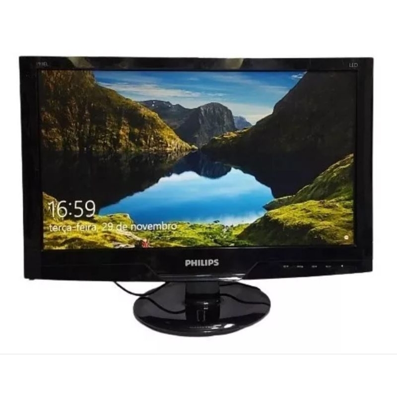 Monitor Led 19 polegadas widescreen Philips 191EL Vga dvi HDMI | Shopee ...
