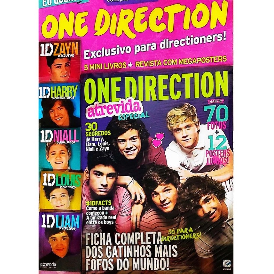 Atrevida Coleção especial - One Direction / 5 mini livro Biografia e ...