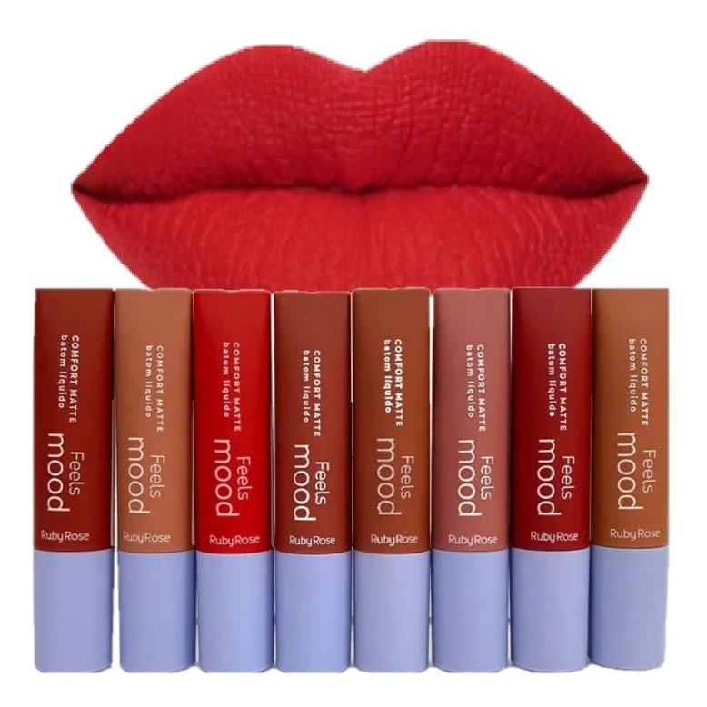 Batom Líquido Comfort Matte Ruby Rose Batom Matte Linha Feels Mood ...