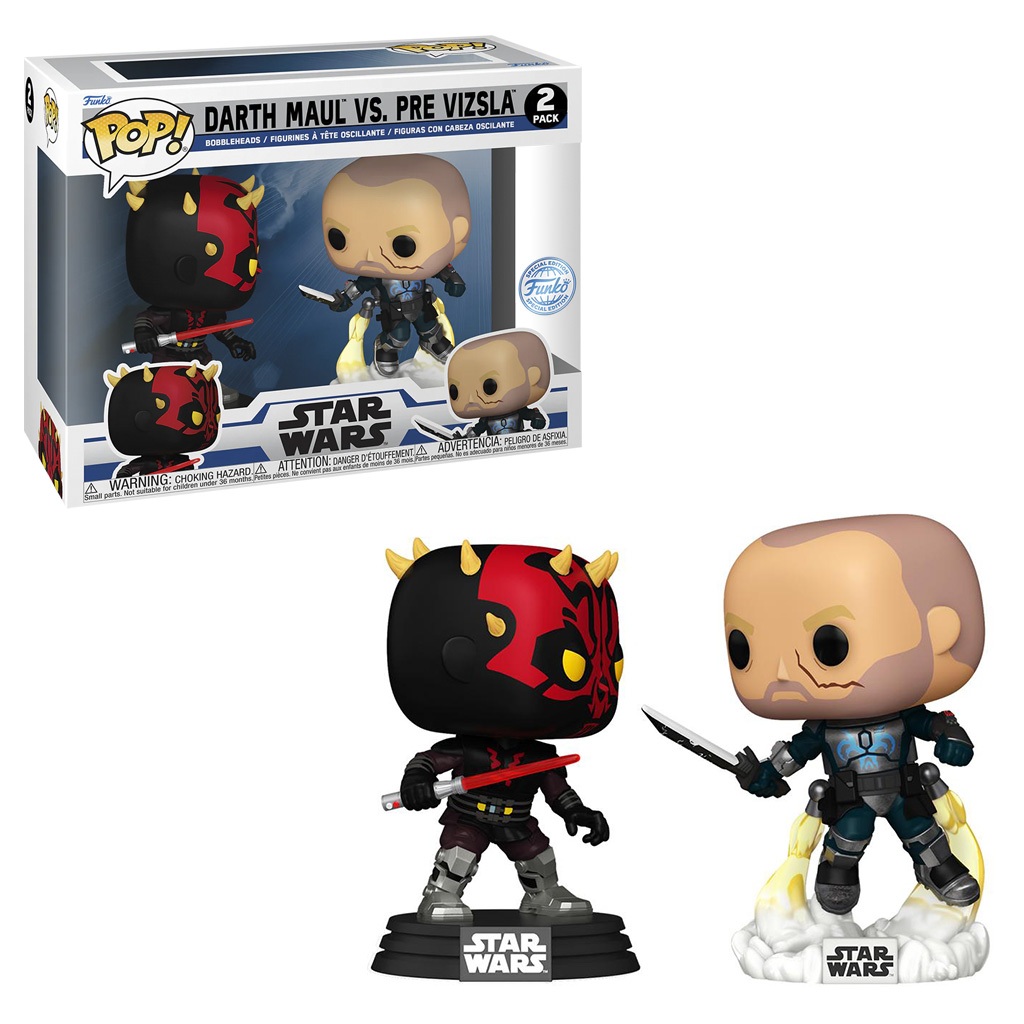 FUNKO POP STAR WARS: CLONE WARS EXCLUSIVE - DARTH MAUL VS. PRE VIZSLA 2 ...