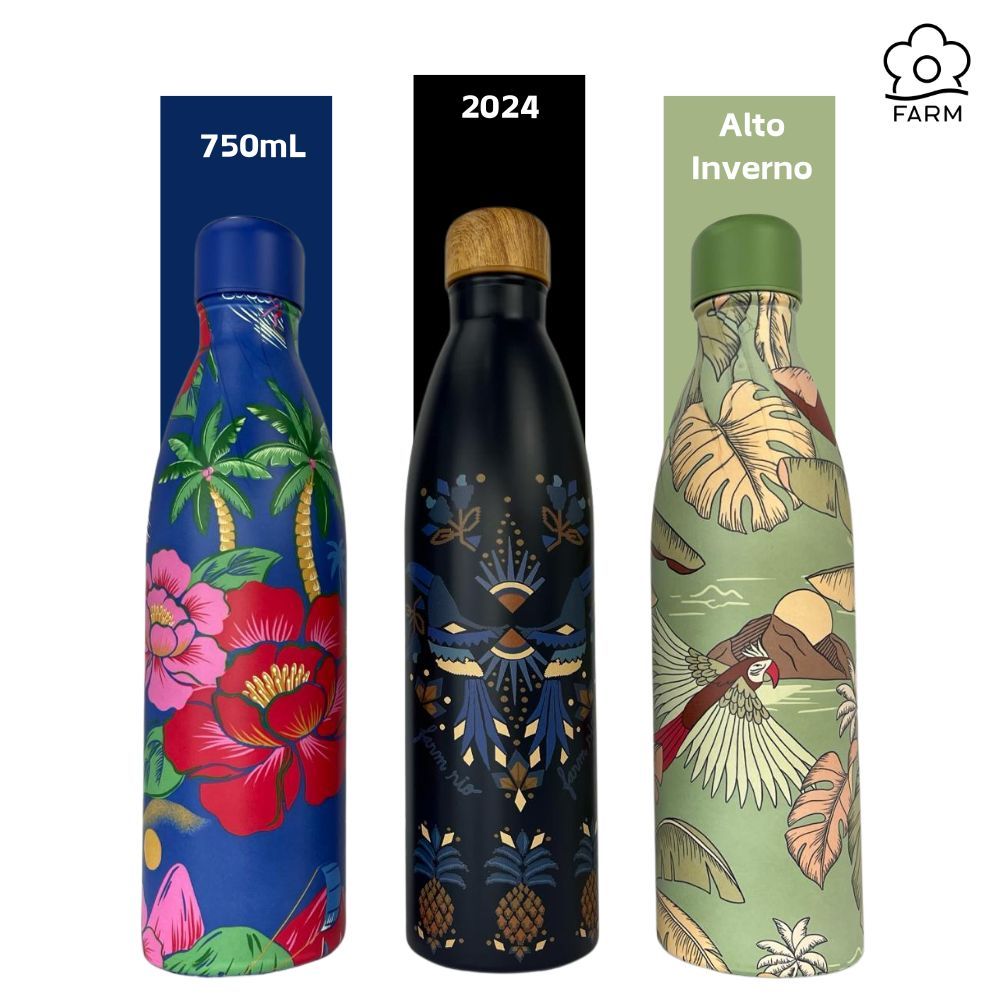 Garrafa FARM Glub Glub 750 ml - Escolha a Estampa - Escorrega o Preço