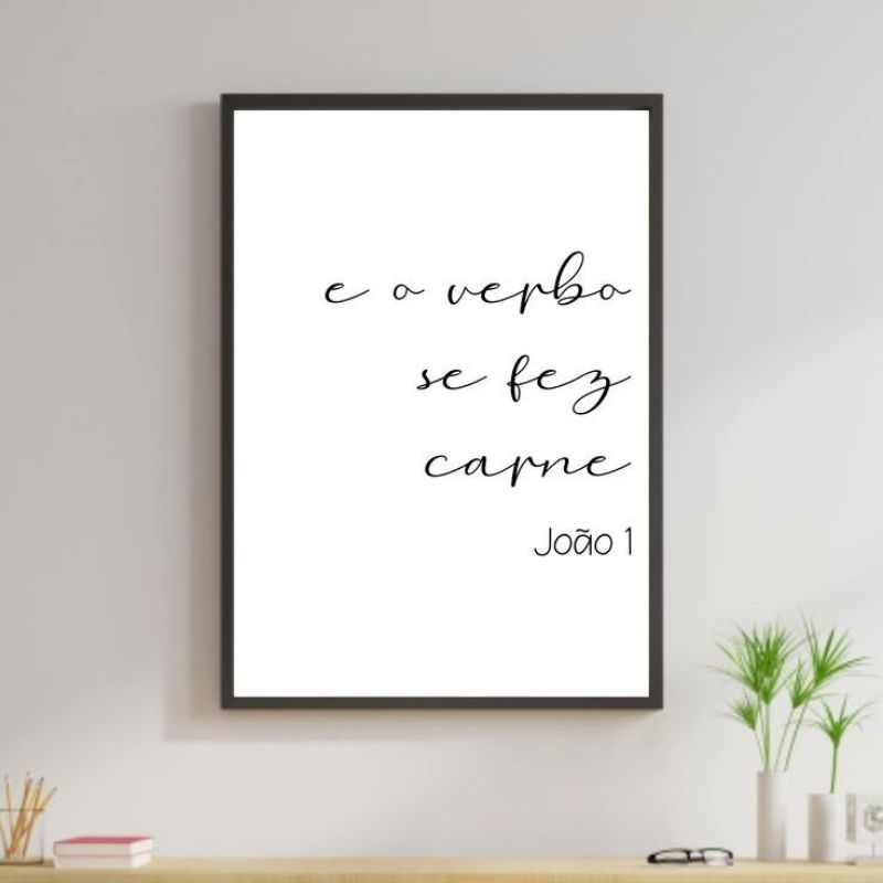 Quadro Decorativo Religioso E o Verbo Se Fez Carne | Shopee Brasil