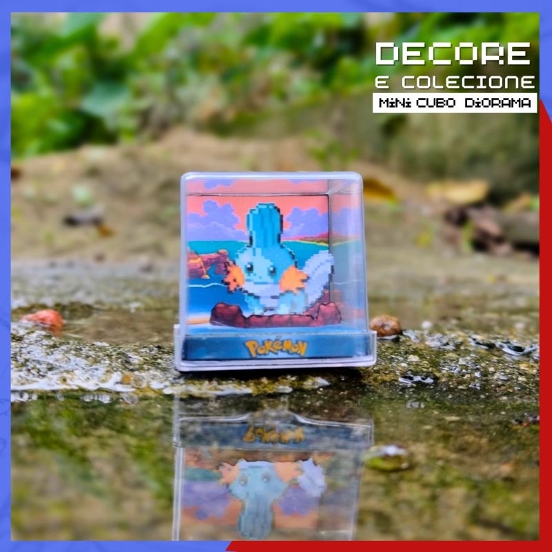 Mini Cubo Diorama Pokémon Colecionáveis Pikachu Charizard Pokedex Ash ...