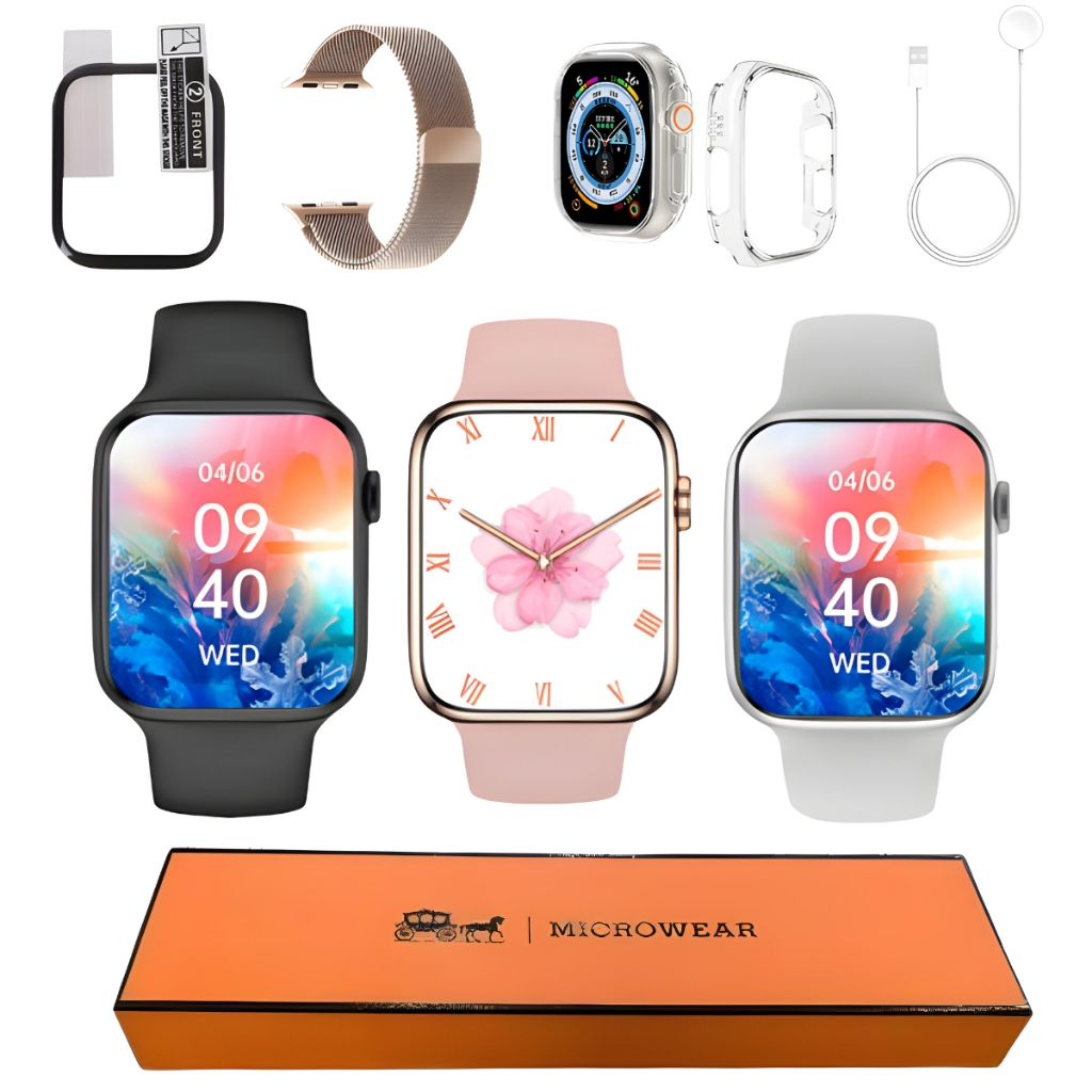 Relogio Inteligente Smartwatch W59 Pro Faz Ligaçoes Microwear 41mm ...
