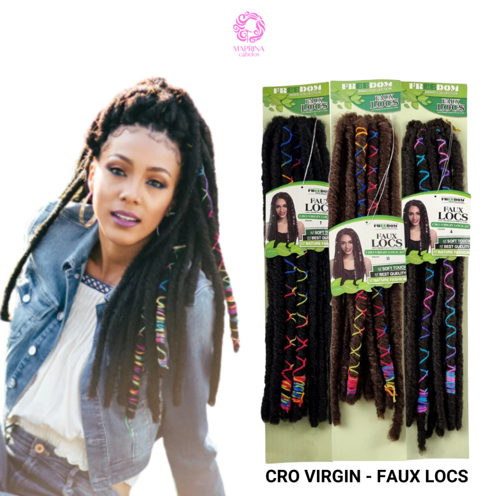 Cabelo Dread Faux Locs 20" Cro Virgin - Freedom | Shopee Brasil