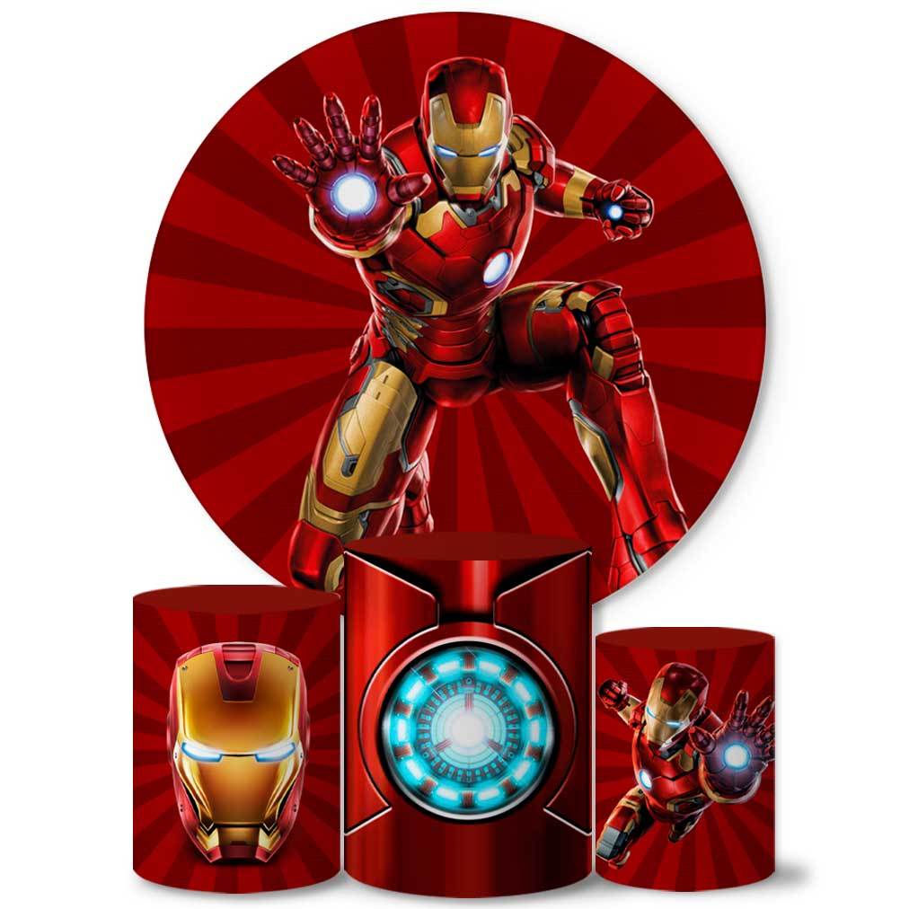 Trio Capas Cilindros + Painel Redondo Pegue Monte Temas Heróis | Shopee Brasil