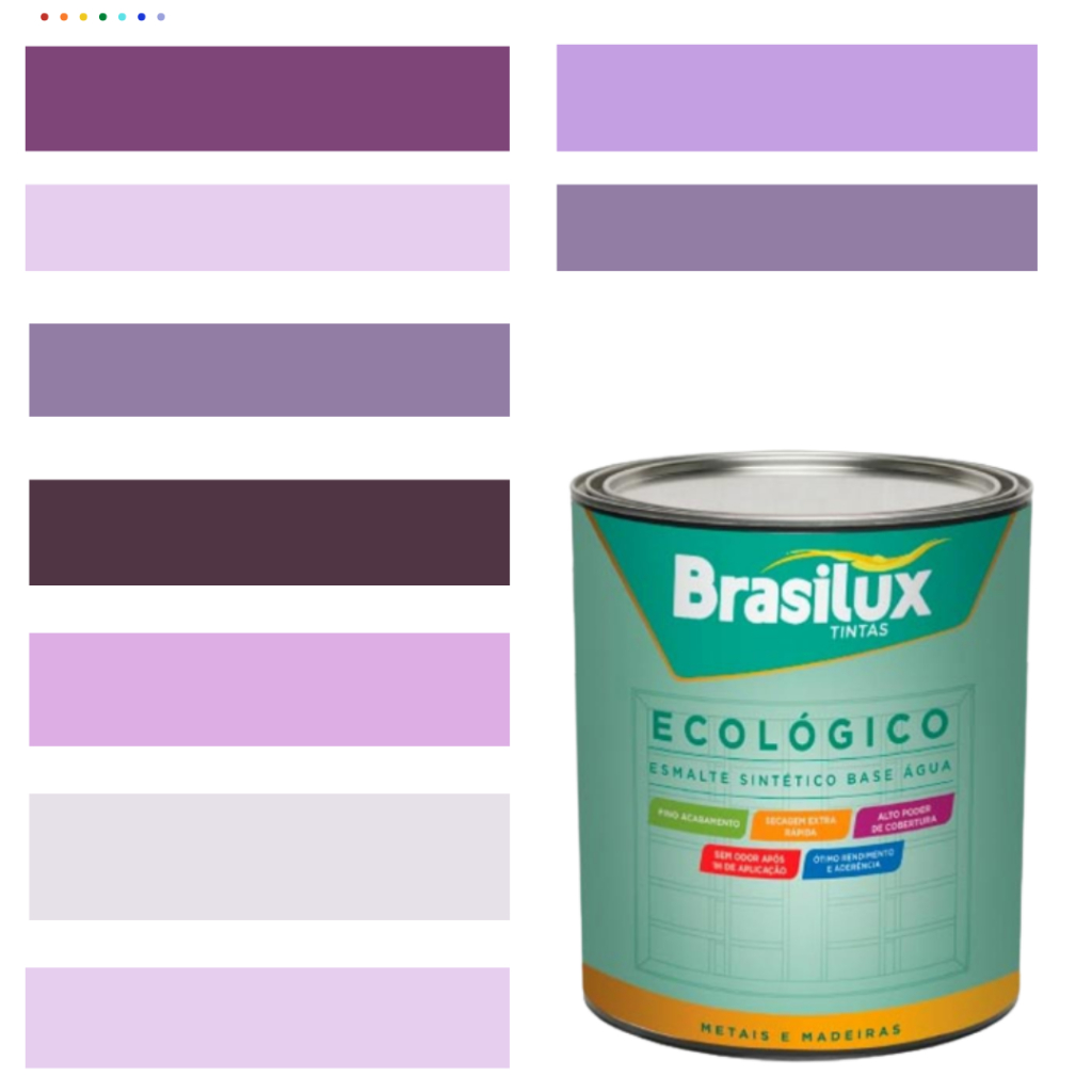 Esmalte Sintético Brasilux Base Água Ecologico Cor Roxo 800ML Brilhante ...