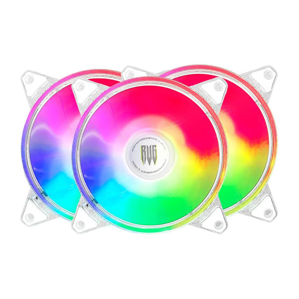 Kit 3 Fan RGB para Computador + Hub Controlador e Controle Remoto Marca ...