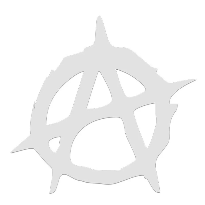 Adesivo Recorte Anarquia 10cm Branco | Shopee Brasil