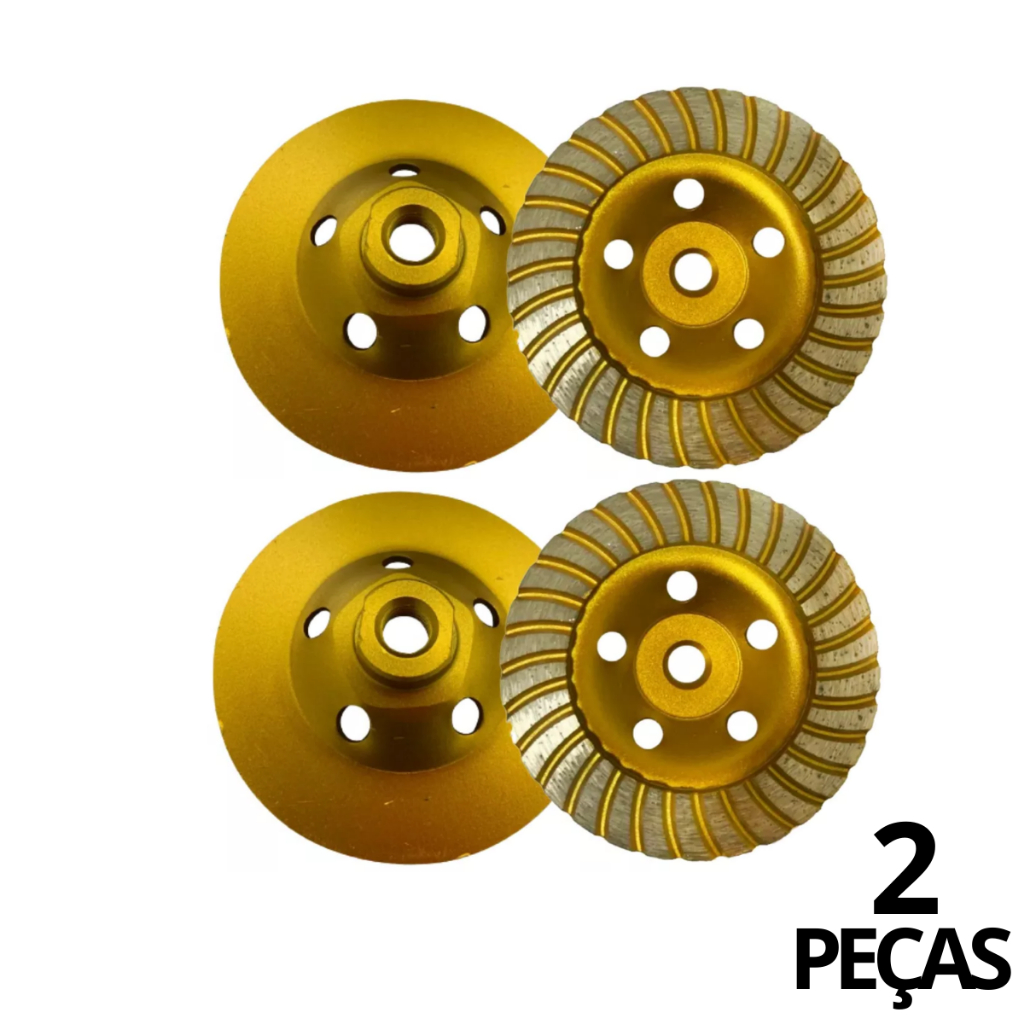 2x Discos Desbaste Diamantado 100mm M14 Concreto Granito Pisos - USO ...