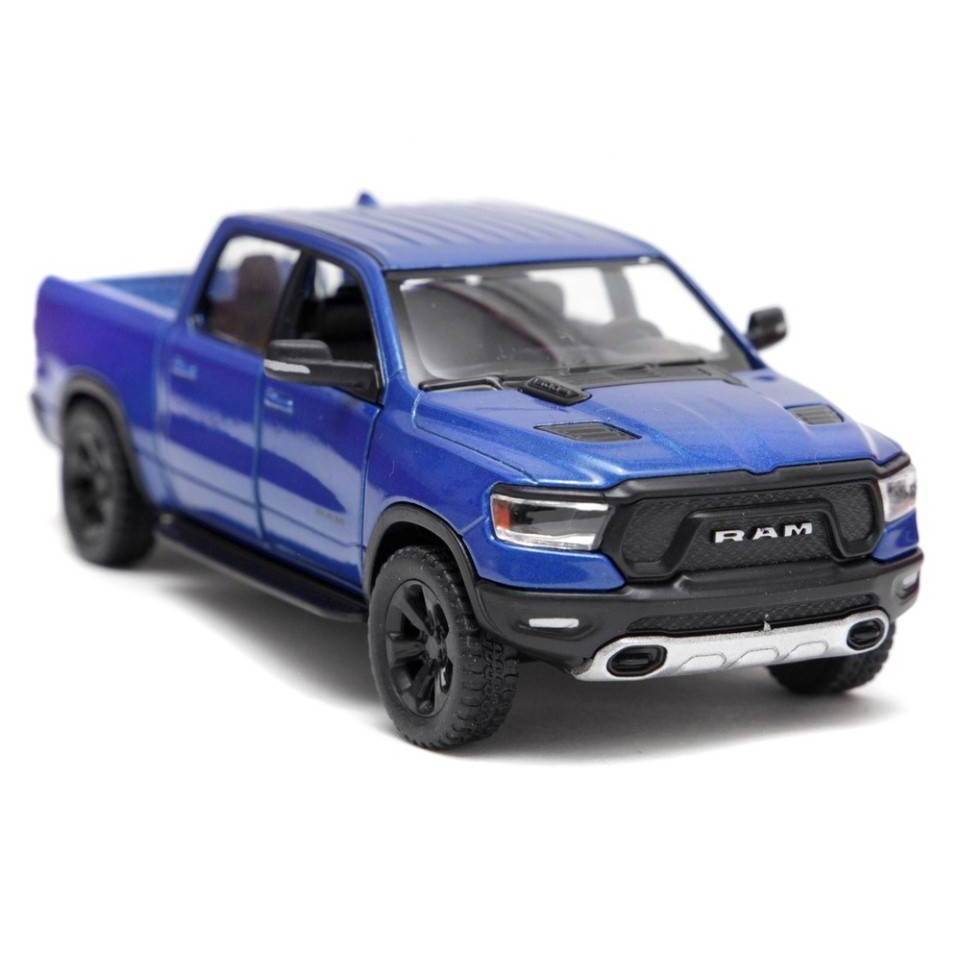 Miniatura Dodge RAM 1500 2019 Kinsmart 1/46 Metal e Fricção Azul ...