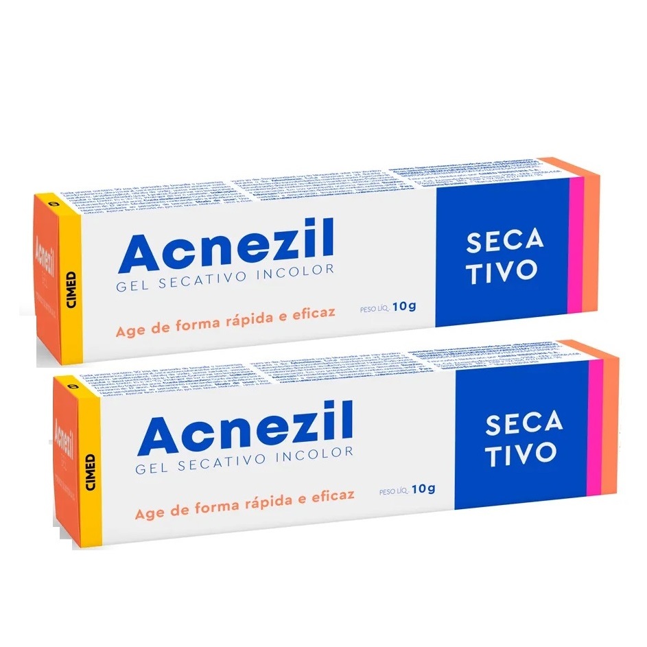 Kit com 2 - Gel Secativo Anti acne Acnezil Cimed 10g = Acnase | Shopee ...
