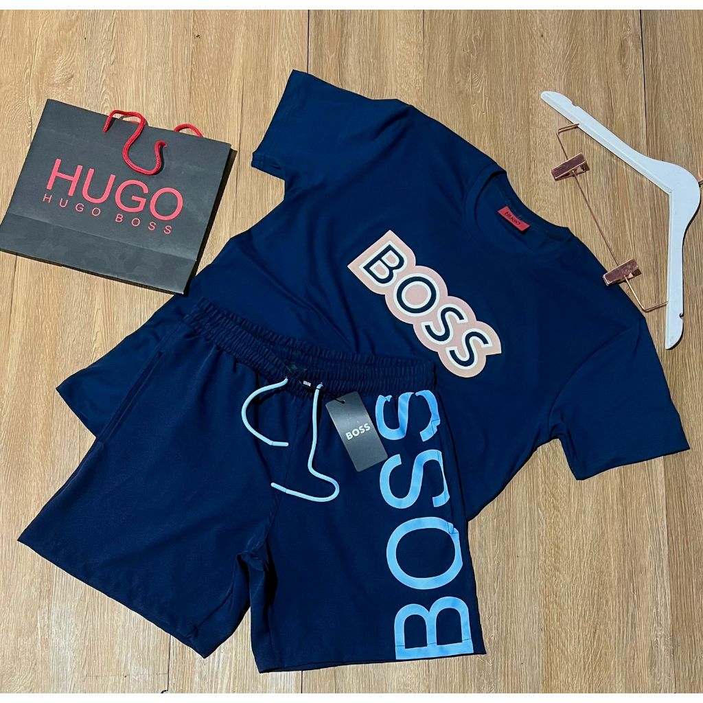 Conjunto Hugo Boss Bermuda | Shopee Brasil