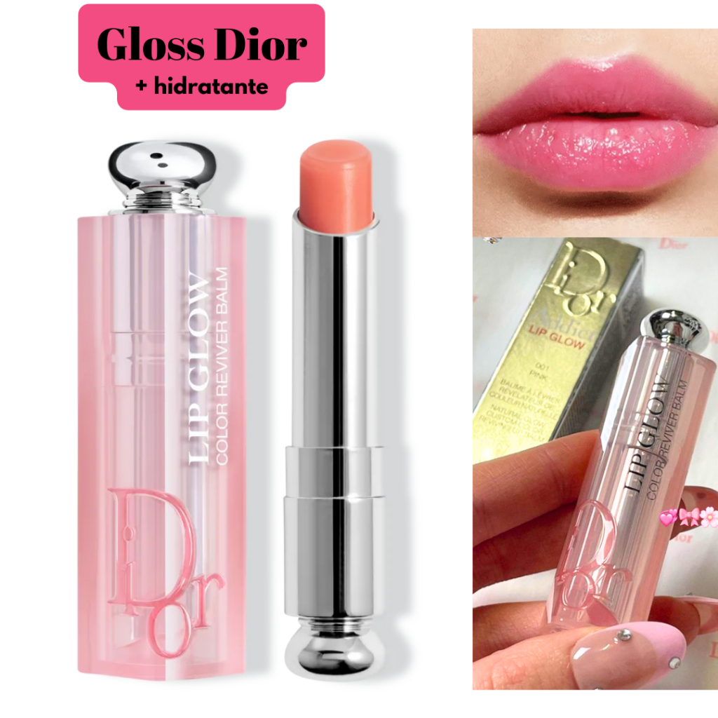 Batom Gloss Balm Dior Addict Lip Glow Oil Lip Balm imitação hidratante ...