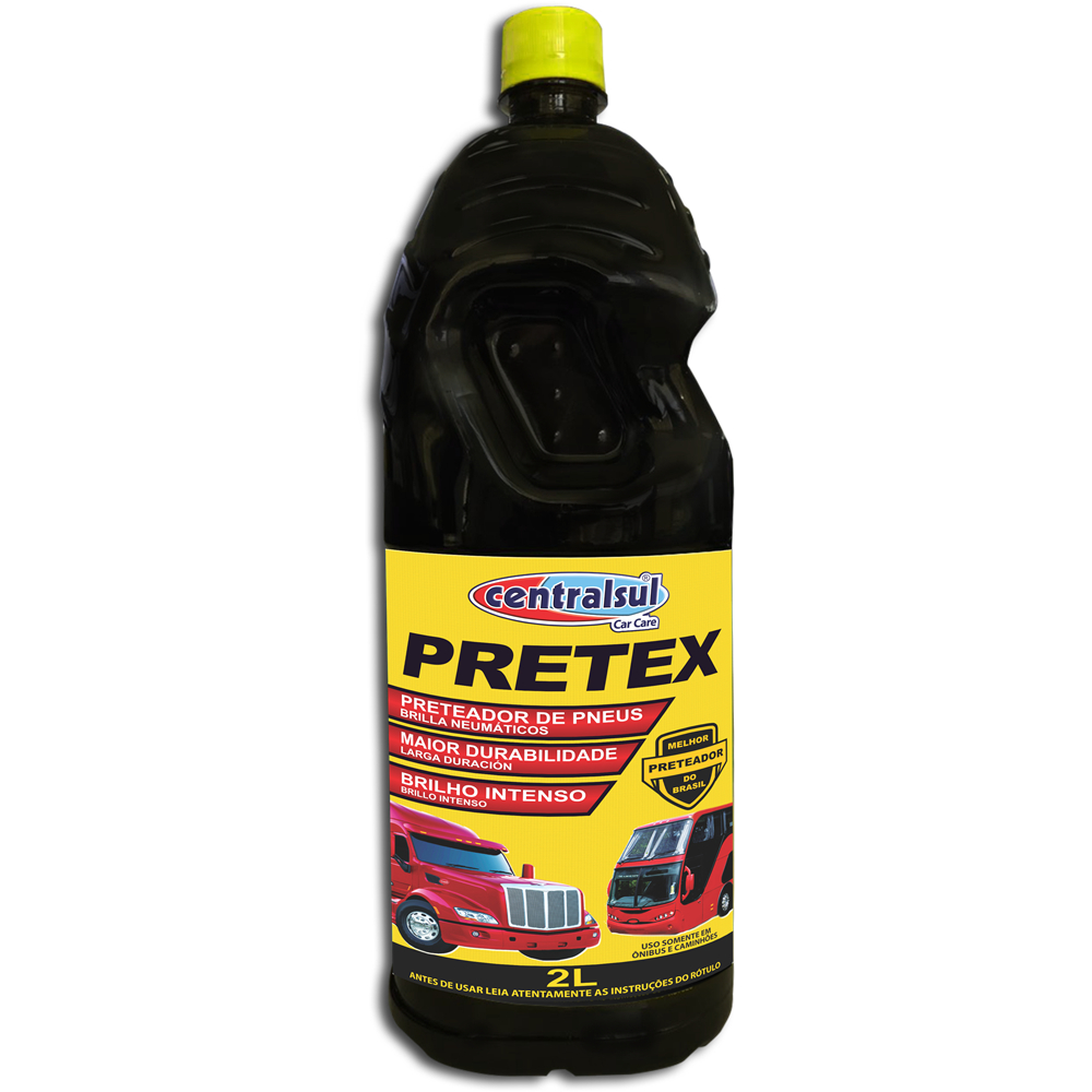 Pretinho Preteador De Pneus Pretex 2 litros Carro Moto Caminhao Van ...