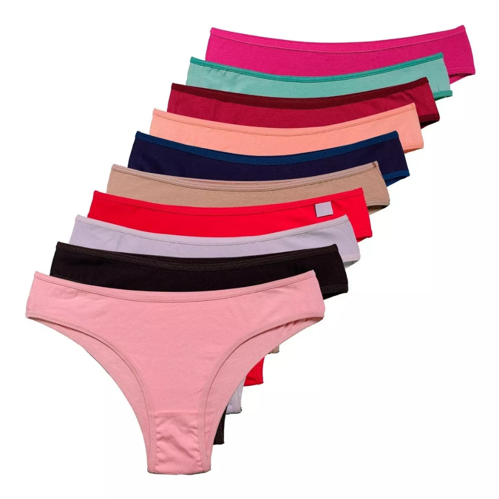 kit 5 calcinhas tanga microfibra feminino calcinha p calcinha normal ...