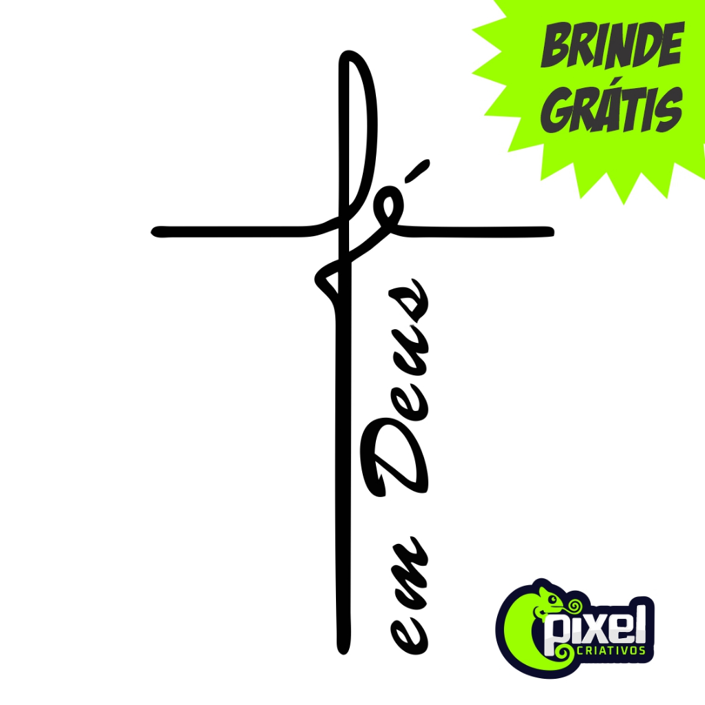 Adesivo Vinil Fé em Deus, Parabrisa Caminhão, Carro, Moto, Vidro, Parede, Notebook | Shopee Brasil