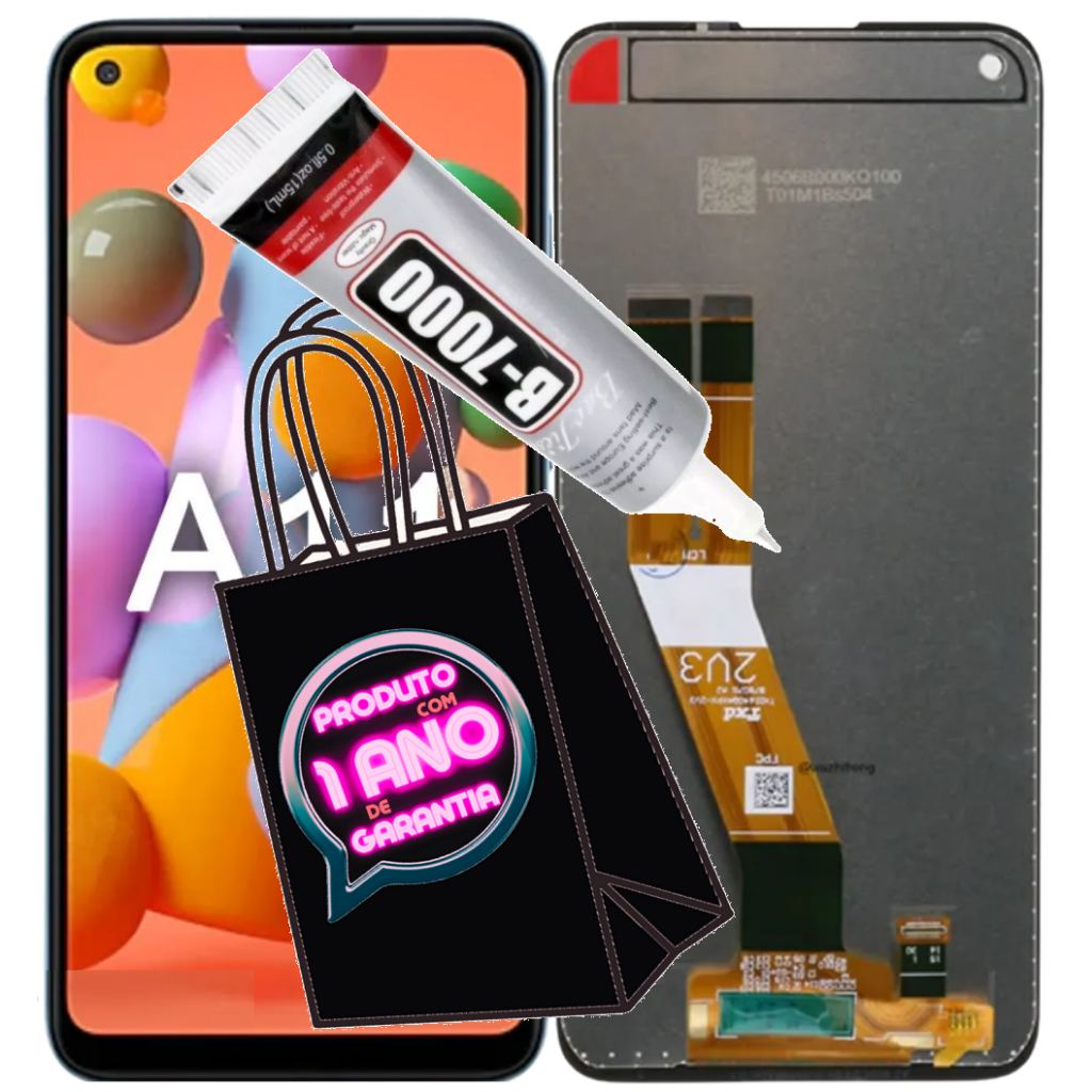 Tela Frontal Touch Display Compatível Com Galaxy A11 A115m + Lcd Premium Full Hd + Cola ...