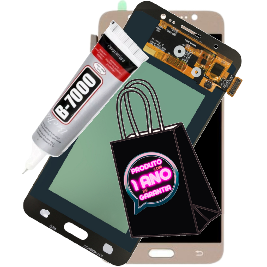 Tela Frontal Touch Display Compatível Galaxy J7 J700 + Lcd + Premium Full Hd + Cola! - Melhora o ...