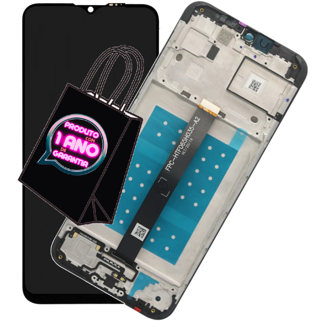 Tela Frontal Touch Display Compatível Moto One Fusion XT2073 + Lcd Full Hd + Com Aro Chassis ...