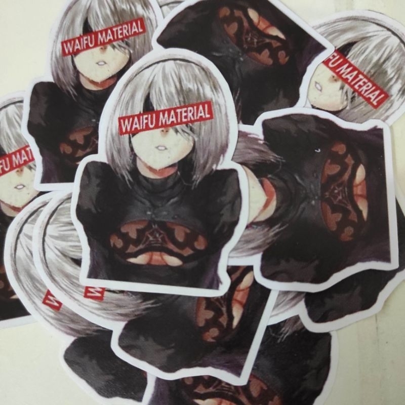 WAIFU - NIER AUTOMATA - 2B - STICKERS ADESIVOS E MAGNÉTICOS | Shopee Brasil