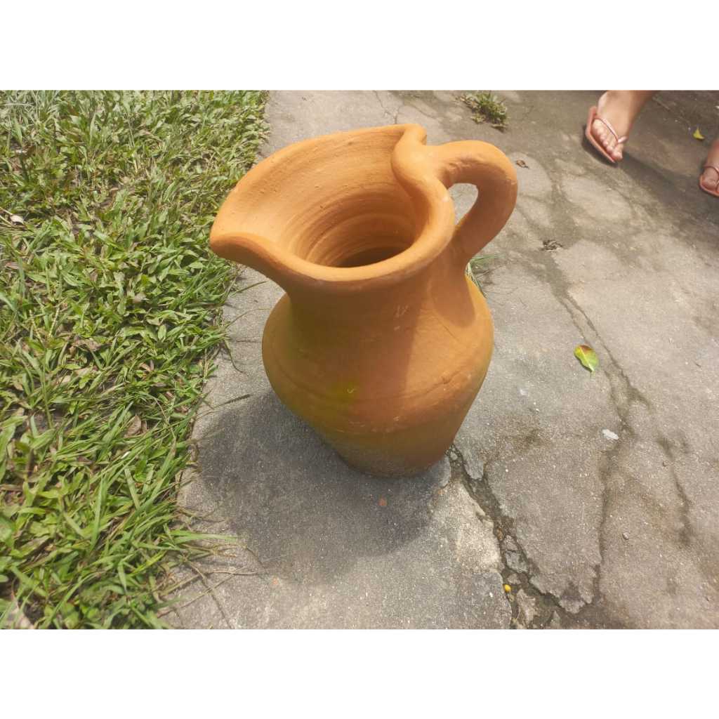 Vaso de barro estilo jarro /médio e grande / levemente inclinado/ jarro ...