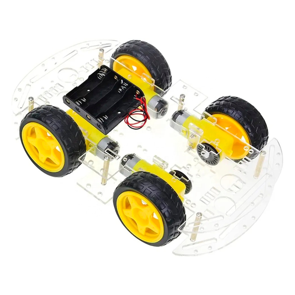 Chassi Duplo Acrílico 4WD Robô - Kit Carro Robô 4WD para Arduino ...