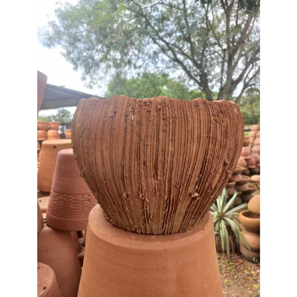 Vaso de barro estilo coco/ vaso de barro para plantas/tamanhos M e G ...