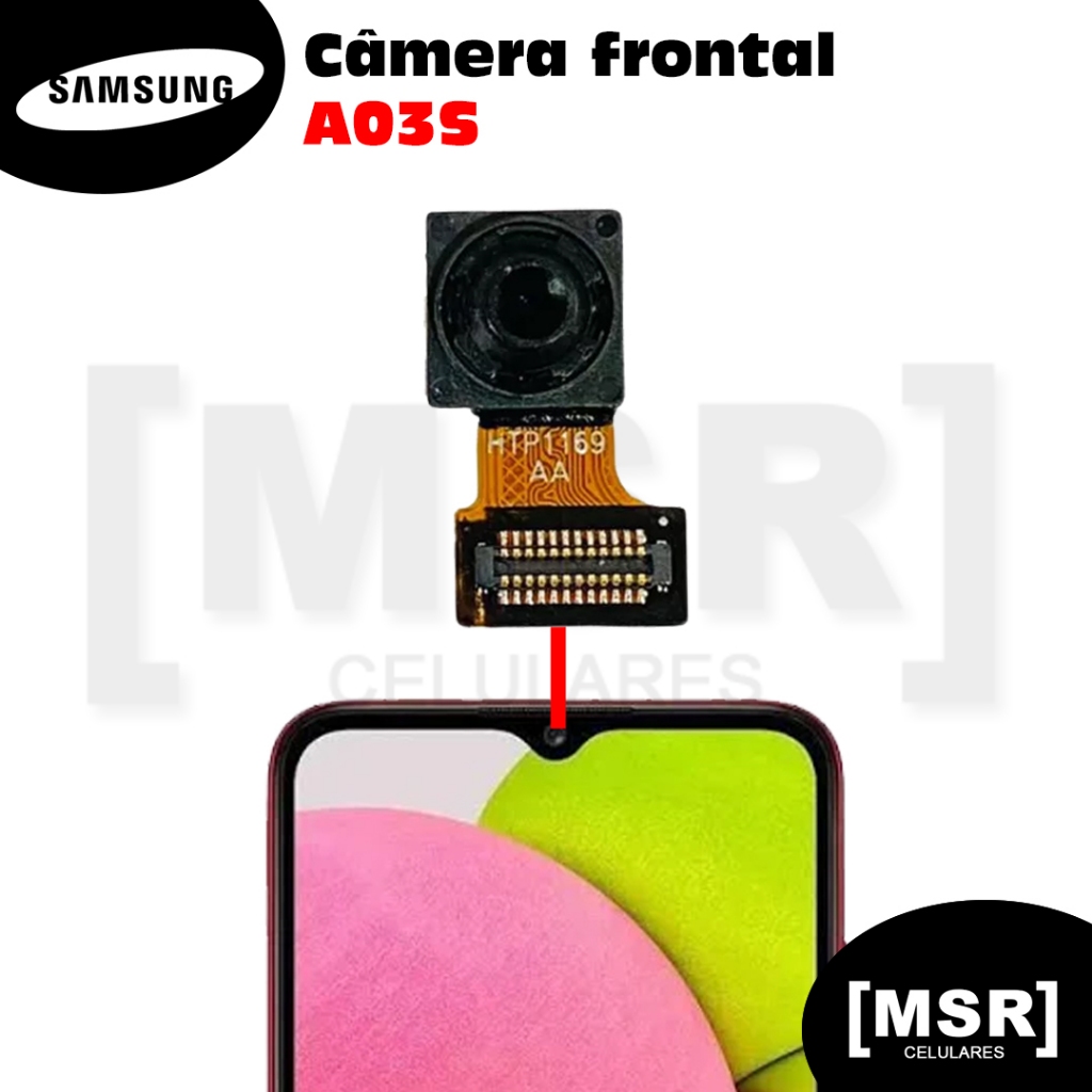 Câmera frontal celular SAMSUNG modelo A03S | Shopee Brasil