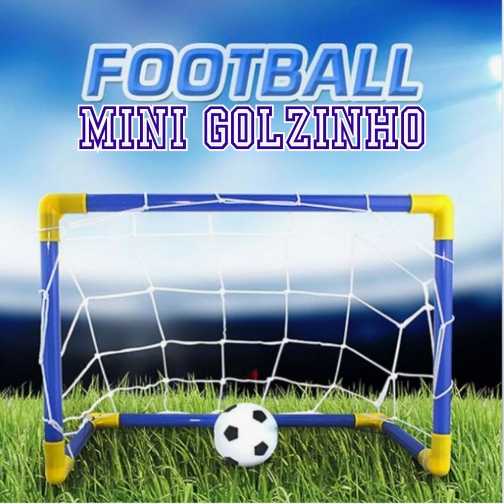 Mini Gol Futebol Com Mini Trave Chute Gol a Gol Com Bola + Rede + Bomba ...
