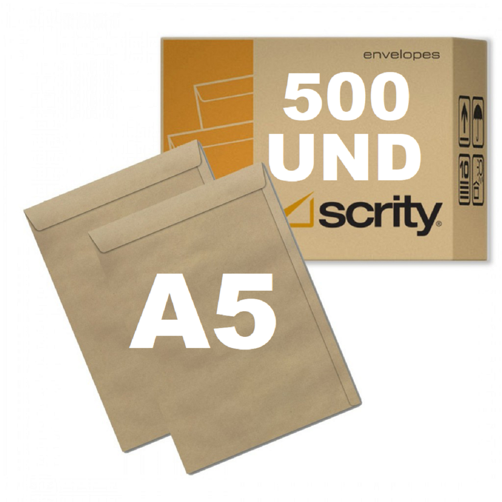 Envelope Pardo 17x25 Skn25 Meio A4 Correios Escritório C/500 | Shopee ...