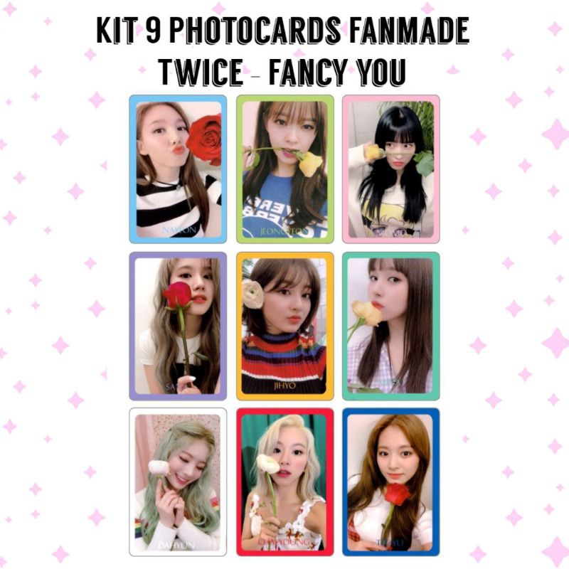 Kit 9 Photocards | Twice - Fancy you | Produto Fanmade | Shopee Brasil