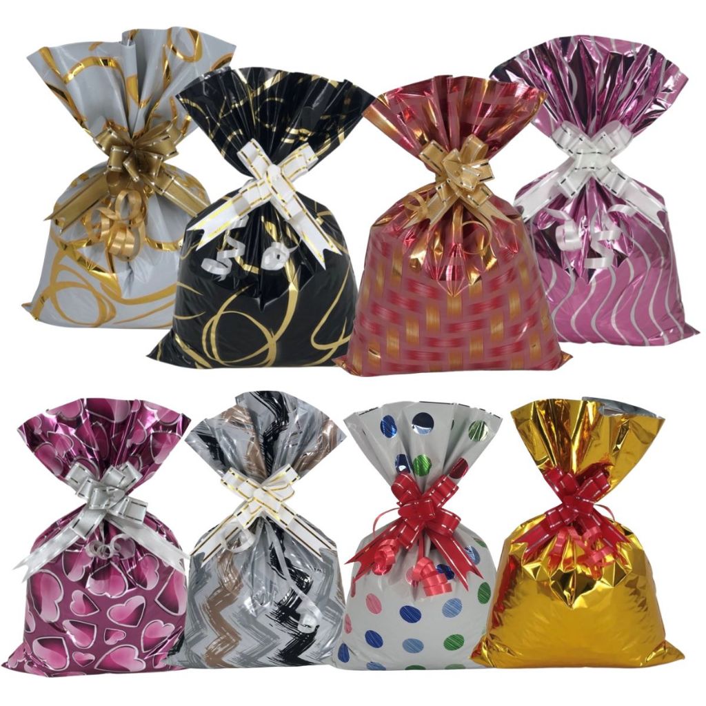 50 Saco de presente metalizado 45x59cm | Shopee Brasil