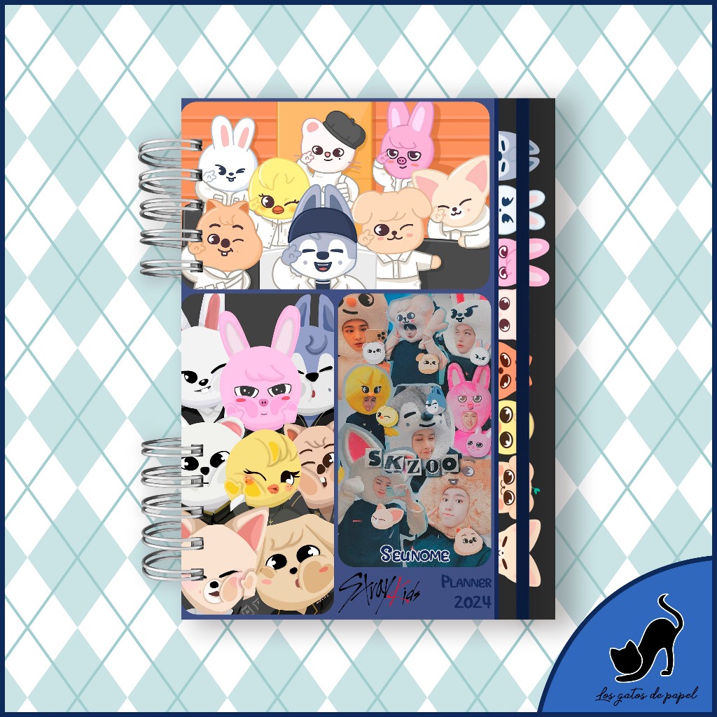 Planner 2024 personalizado com marcador de página - SKZOO / Stray Kids ...