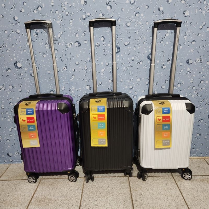 Mala De Viagem 10kg ou 12kg Zíper Duplas com segredo e rodinha 360 ABS ...