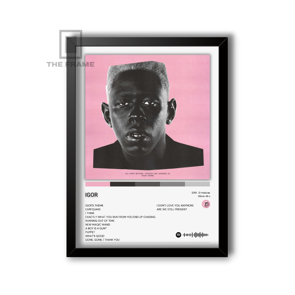 Quadro Decorativo Spotify Tyler, The Creator Igor Album | Shopee Brasil