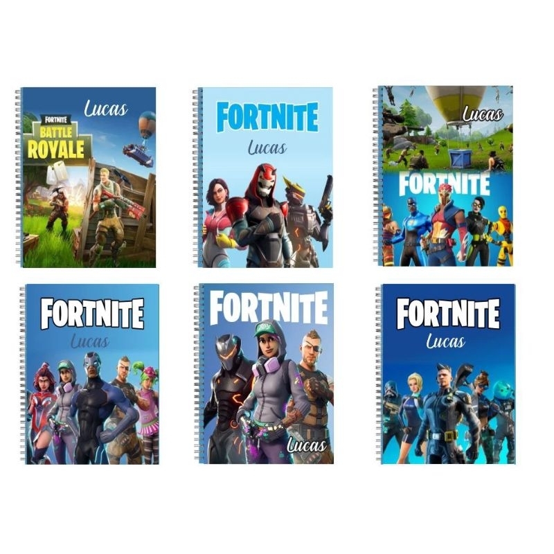 kit 6 Adesivos Para Capa De Caderno Fortnite Personalizado | Shopee Brasil