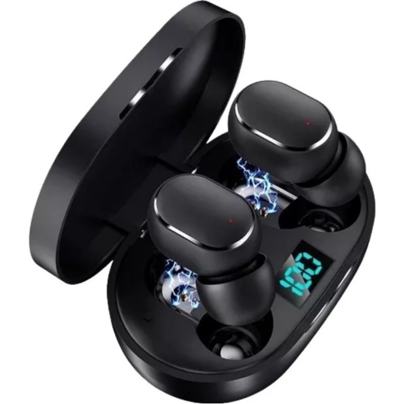 fone bluetooth com display que mostra a bateria | Shopee Brasil