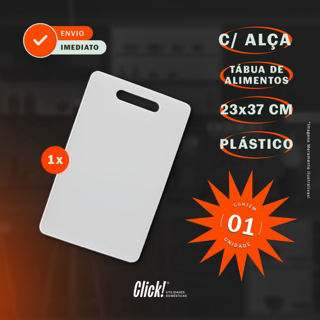 Tábua de Corte Branca PVC Grossa Profissional 23X37 Churrasco Cozinha ...