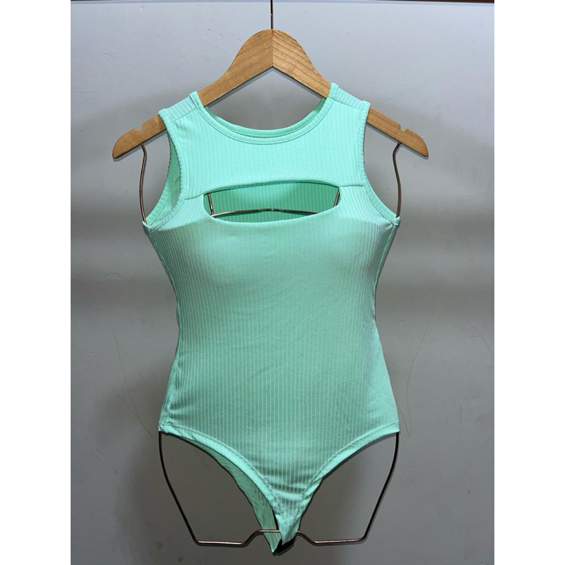 BODY DECOTE COM RECORTE CANELADO COM BOJO BODY FEMININO | Shopee Brasil