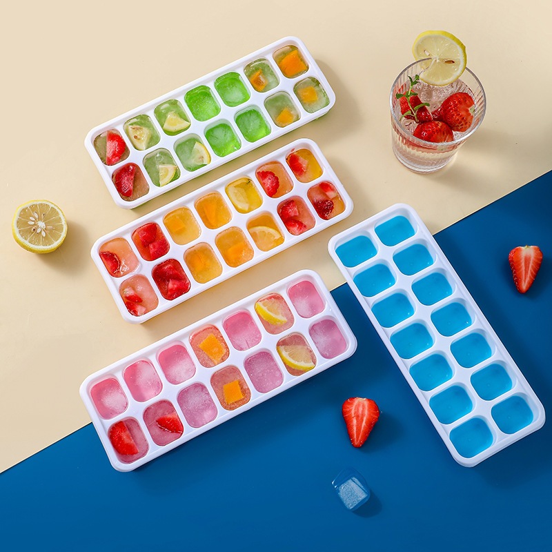 KIT Forma de gelo forminha para fazer gelo de silicone com tampa 14 ... KIT Forma de gelo forminha para fazer gelo de silicone com tampa 14 ...