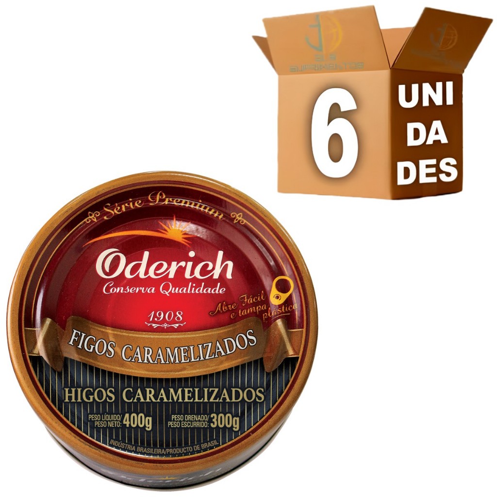 Kit 6 Figos Caramelizados Premium Oderich Lata 400g | Shopee Brasil