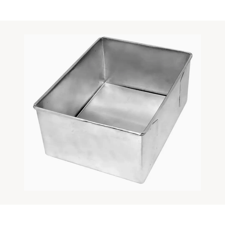 Forma Para Bolo Retangular Fundo Fixo 25x17x10cm Em Aluminio | Shopee ...