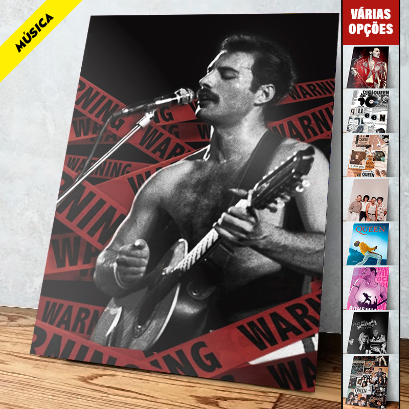 Placas Decorativas Quadros Banda Queen 01 a 18, Rock, Freddie Mercury ...