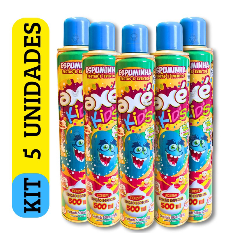 KIT 5 ESPUMA DE CARNAVAL SPRAY NEVE 500ml | Shopee Brasil