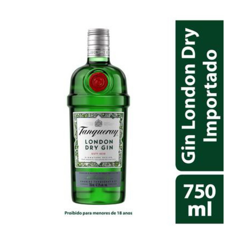 Gin Tanqueray London Dry Garrafa 750ml original com selo de IPI | Shopee Brasil