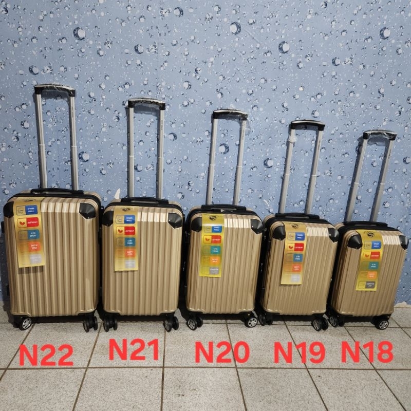 Mala De Viagem 10kg ou 12kg Zíper Duplas com segredo e rodinha 360 ABS ...