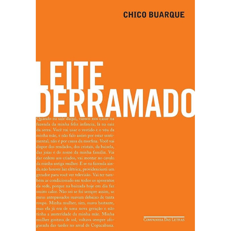 Leite Derramado - Chico Buarque | Shopee Brasil