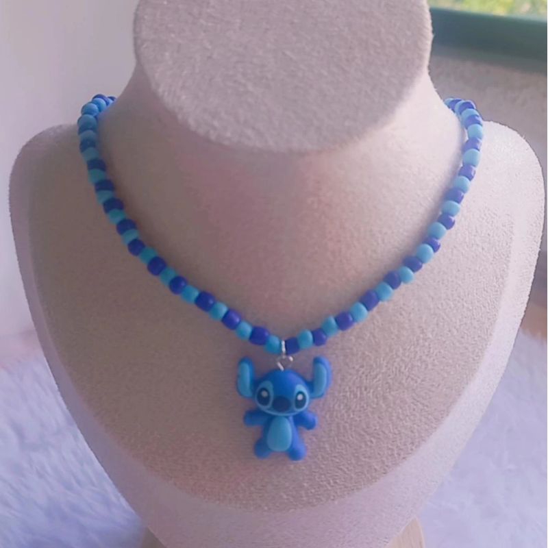 Colar de Miçangas Stitch | Shopee Brasil